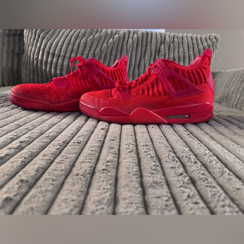 Nike Air Jordan 4 Retro Flyknit Red Mens - Gem